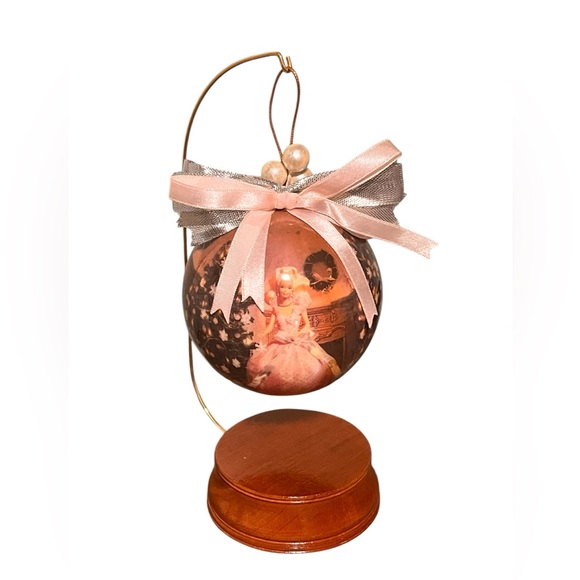 Barbie | Holiday | Vintage Decoupage Barbie Ornament With Wood Stand ...